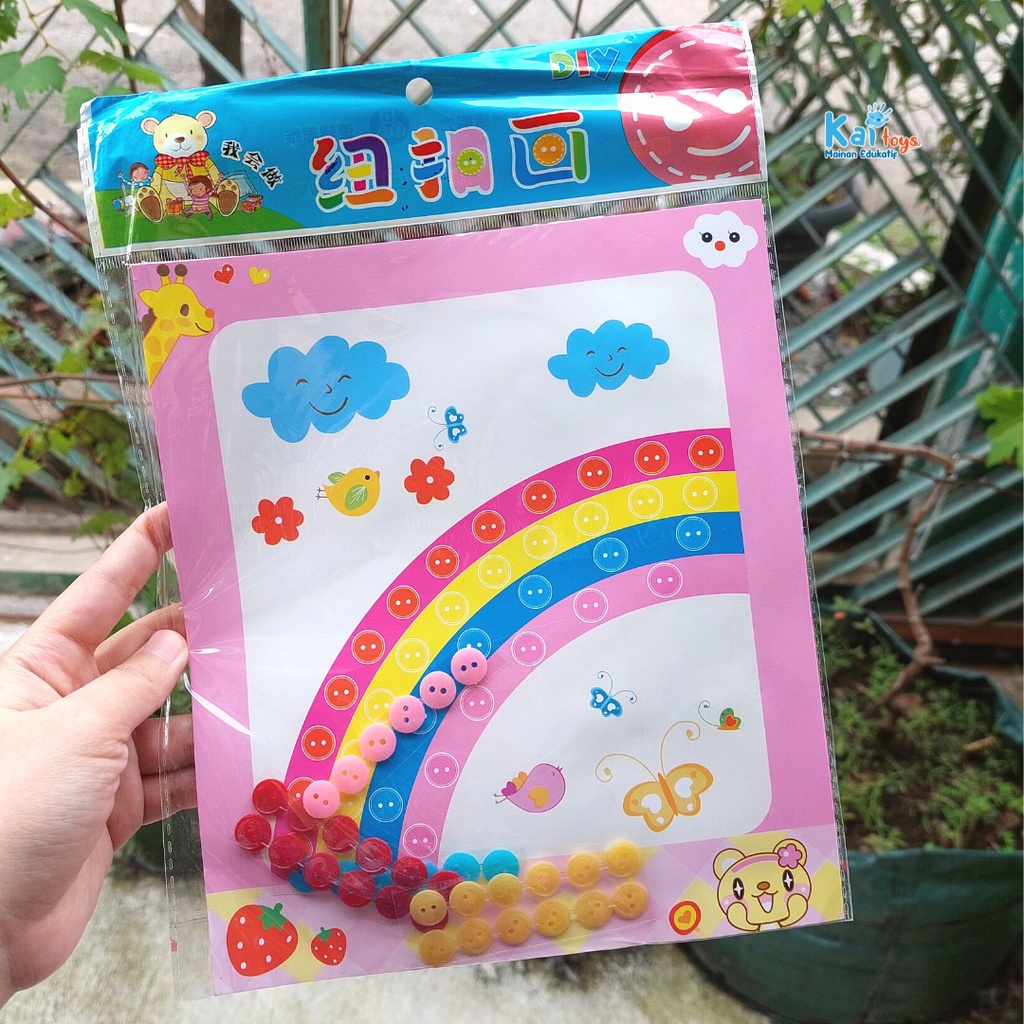 Jual Button Sticker / DIY Menempel Kancing / Mainan Kancing Tempel Anak ...
