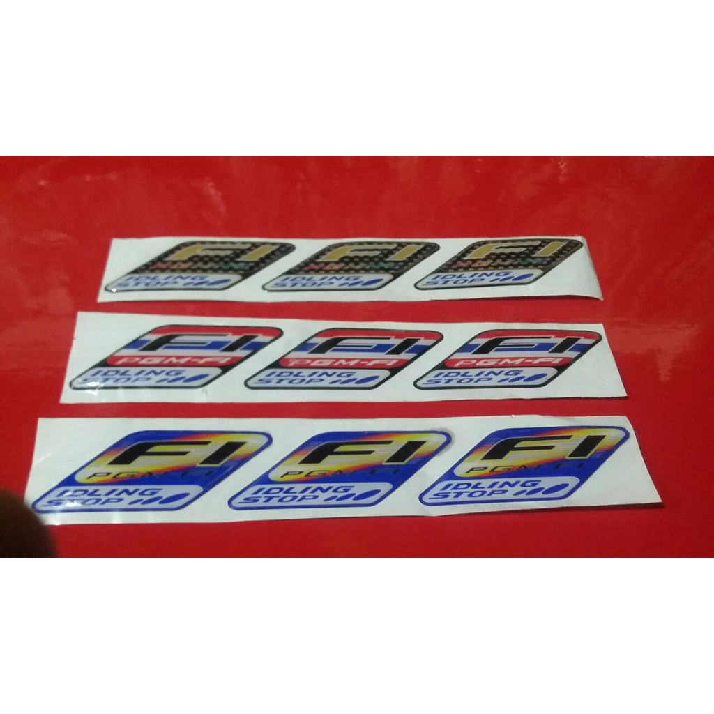 Jual Stiker Timbul Emblem FI Idling Stop | Shopee Indonesia