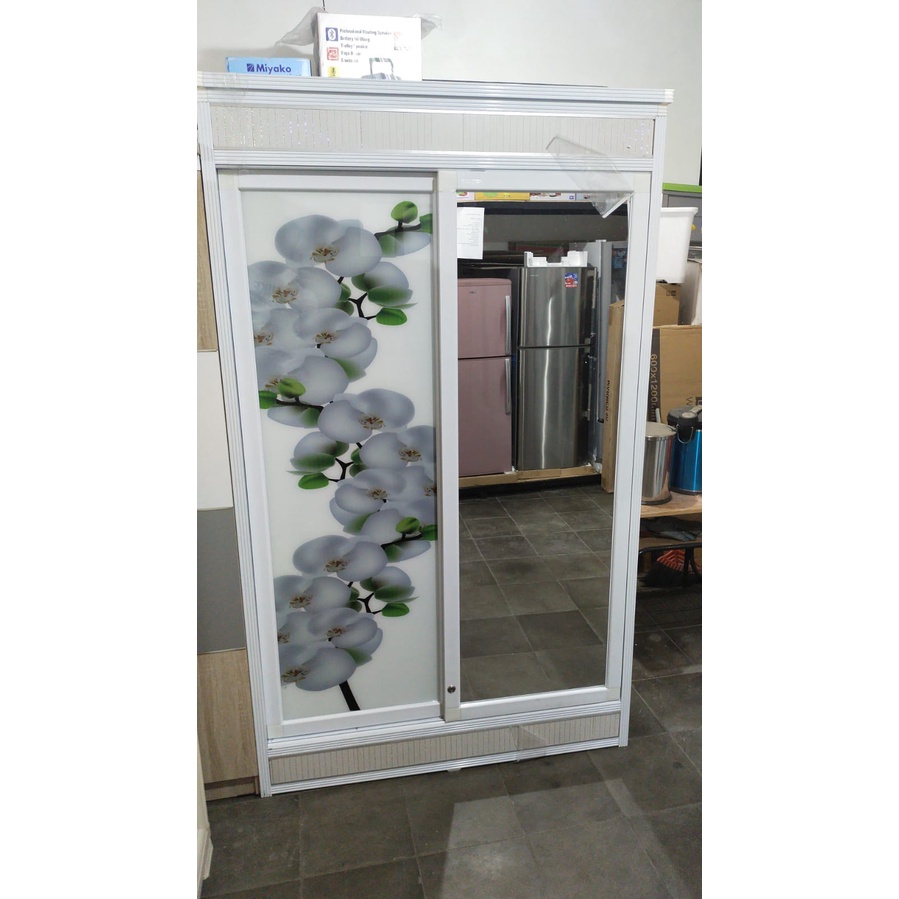 Jual Lemari Pakaian 2 Pintu Sliding PVC Kaca Alumunium Khusus BOGOR ...