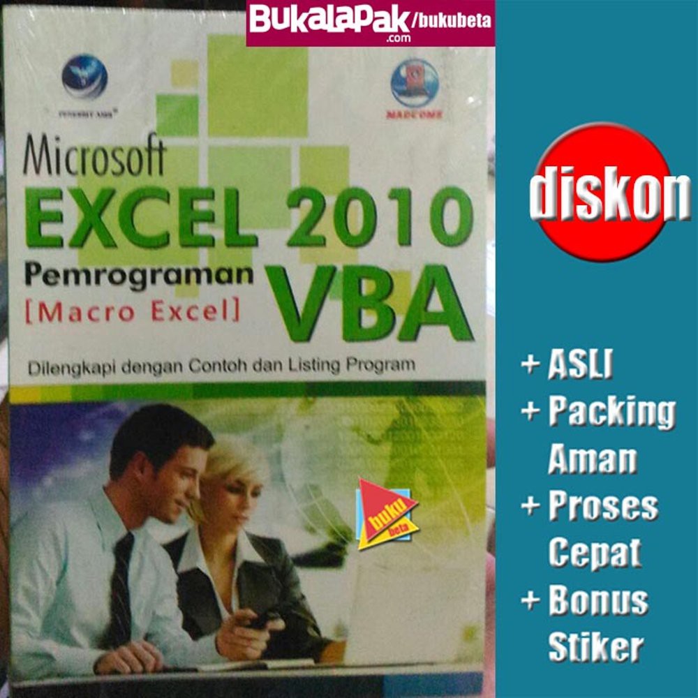 Jual Microsoft Excel 2010 Pemrograman VBA MADCOMS | Shopee Indonesia