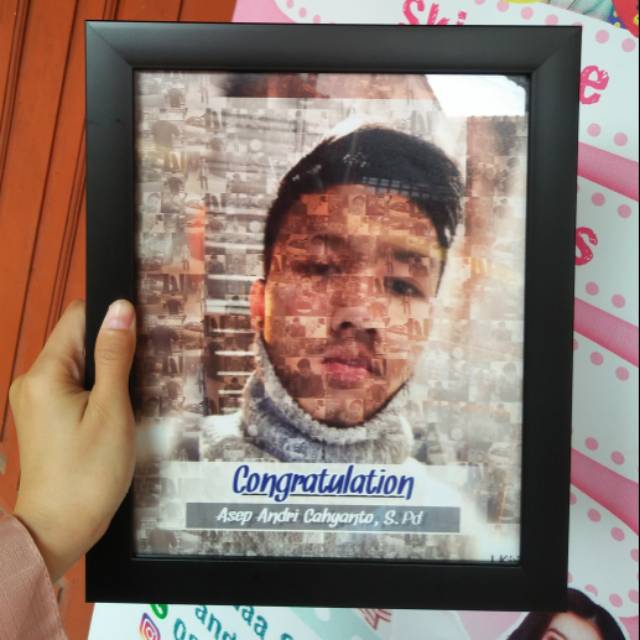 Jual Cetak+Custom Mozaic Photo dan Frame 8R/ 10R Mozaik Foto | Shopee ...