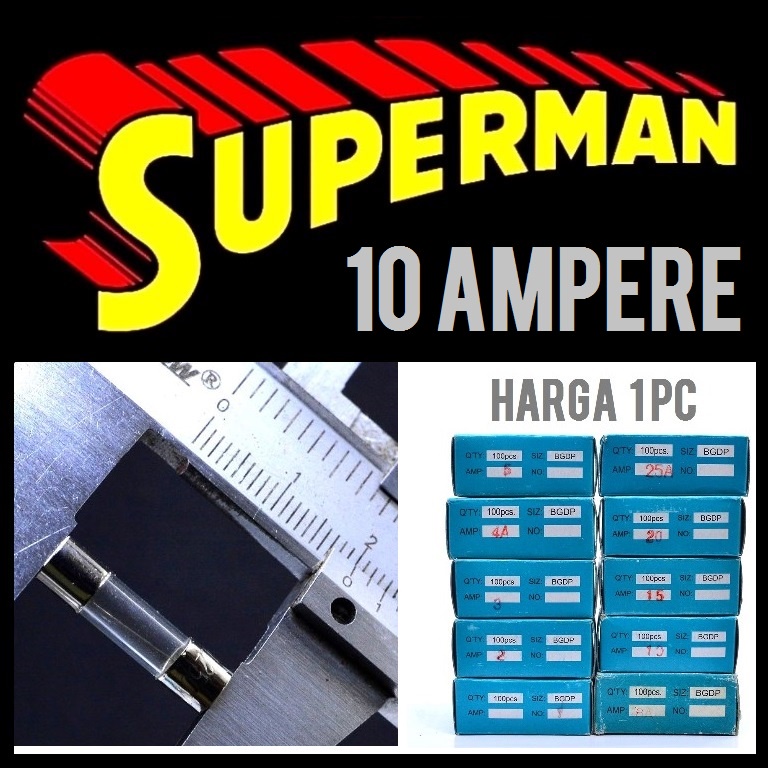 Jual SIKRING TABUNG PENDEK KACA 1a 2a 3a 4a 5a 6a 10a 15a 20a 25a 1 2 3 ...
