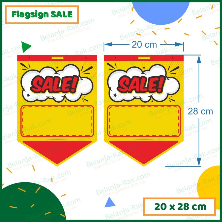 Jual Flagsign SALE Kertas Promosi Vertikal 1 Pack isi 6lembar | Shopee Indonesia