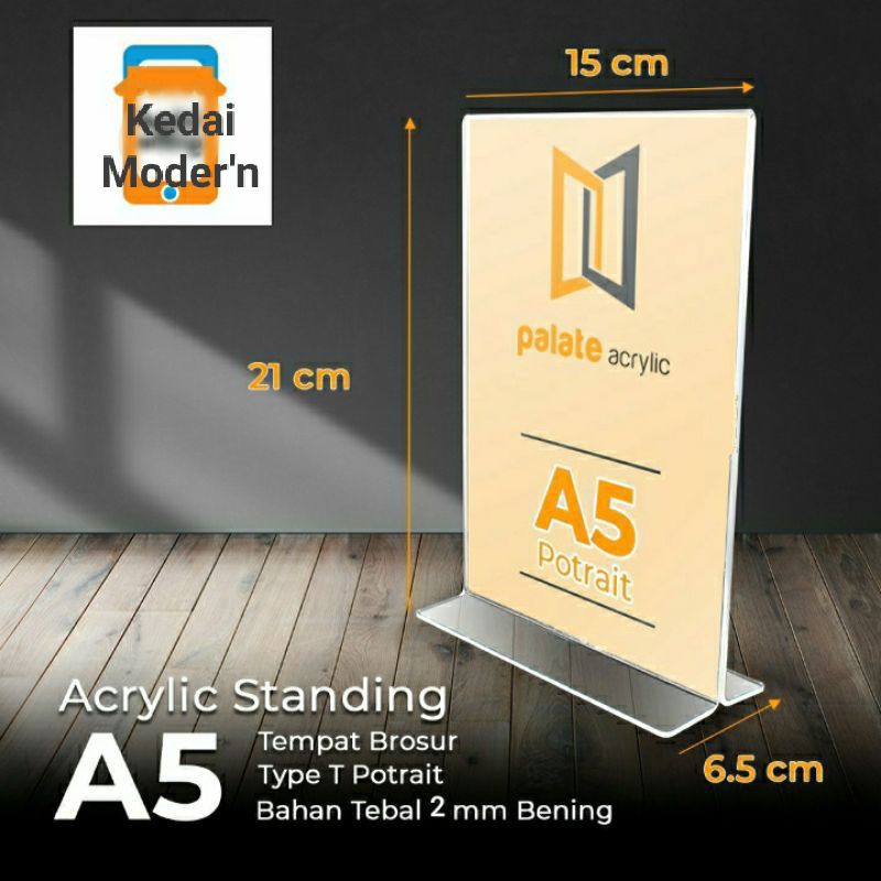 Jual Tempat Brosur Meja Akrilik A5/AKRILIK ACRYLIC DISPLAY MENU A5T ...