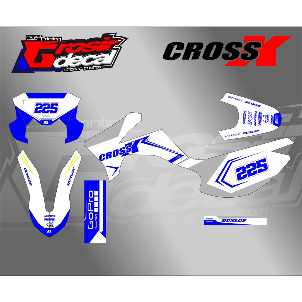 Jual Decal sticker VIAR CROSS X 150 Putih Full Body Dekal sticker VIAR ...