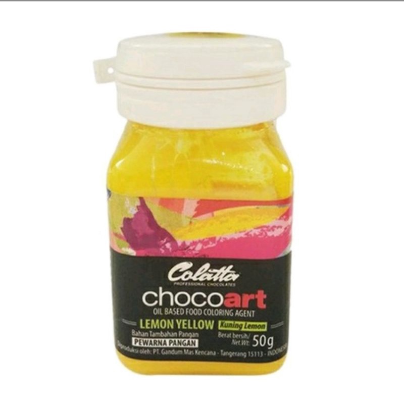 Jual Colatta Chocoart Pewarna Makanan Choco Art Lemon Yellow 50 gr ...