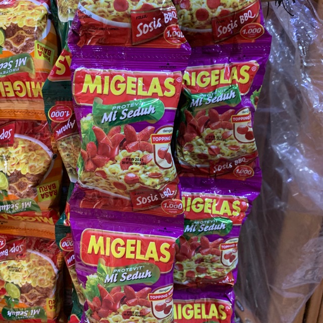 Jual Migelas rasa sosis bbq 1 renceng isi 10 SACHET mie gelas mi gelas ...