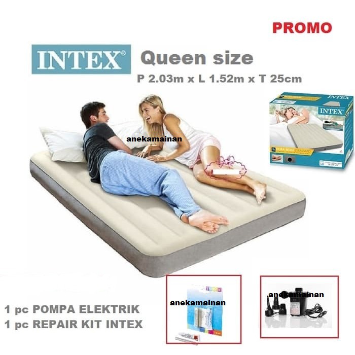 Jual Kasur Deluxe Full High Bed Dura-Beam With Fiber Tech-INTEX 64103 / 64759 / 64709 QUEEN ...