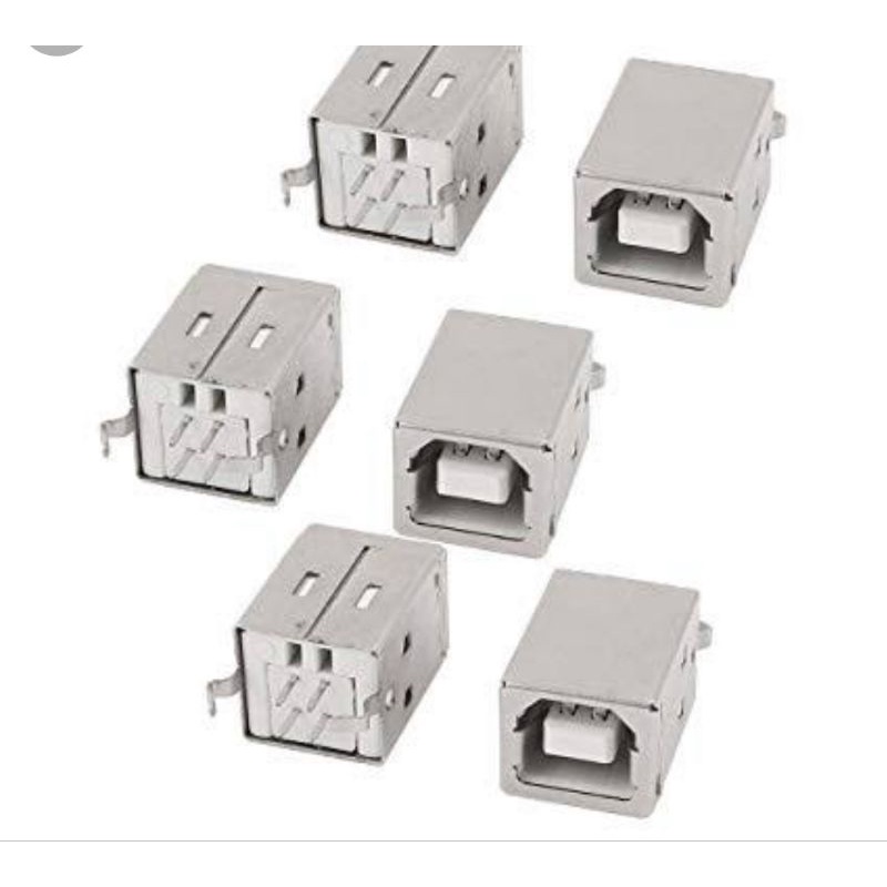 Jual USB type B tekuk L socket soket female printer 4pin 4p tipe ...