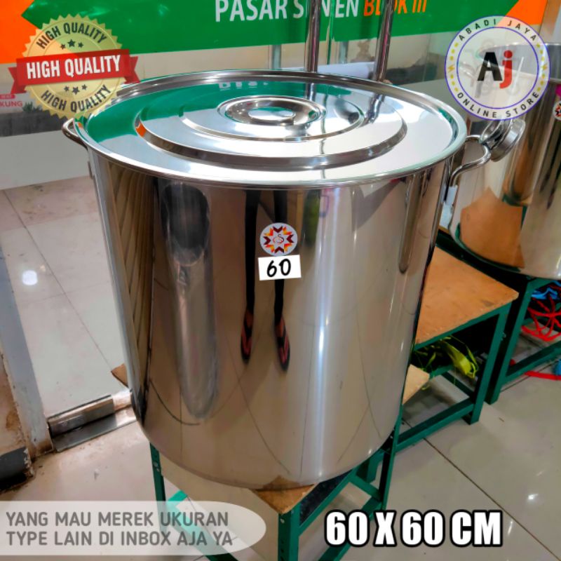 Jual Panci besar stainless steel super tebal ukuran 60cm kapasitas 160 ...
