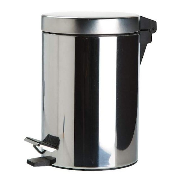 Jual MASPION 3 Liter - Dust Bin Pedal Stainless 3 Ltr / Tong Sampah Injak | Shopee Indonesia