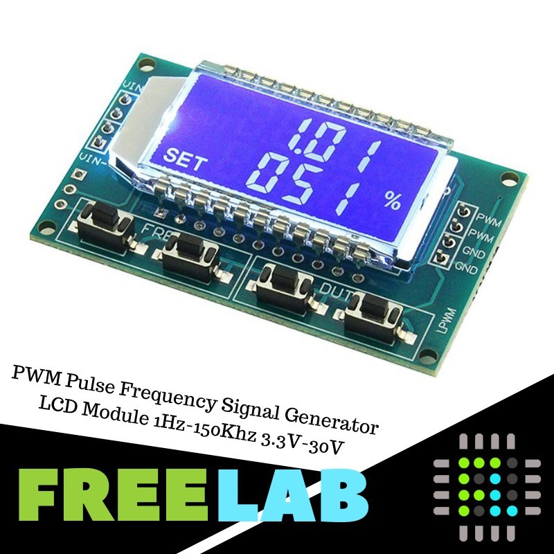 Jual PWM Pulse Frequency Signal Generator LCD Module 1Hz-150Khz 3.3V ...