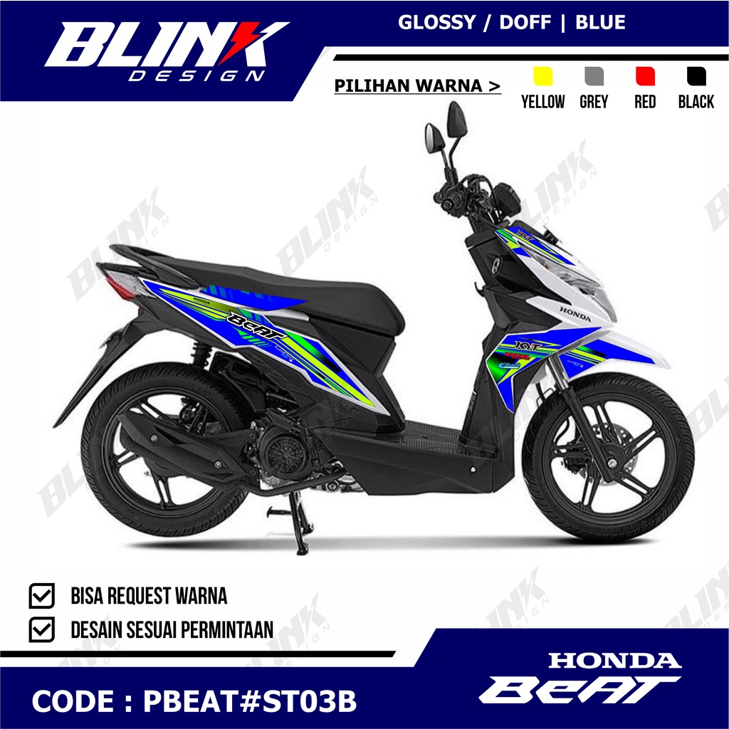 Jual Sticker Striping Honda Beat-Stiker Body Beat Variasi ST 004 (COD ...