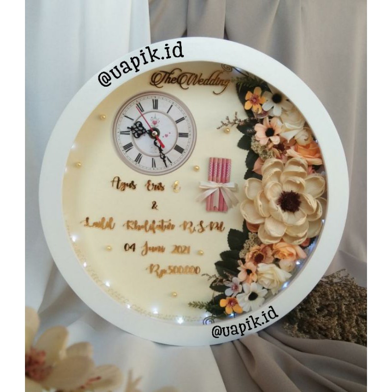 Jual FRAME LINGKARAN TRANSPARAN 30 CM /FRAME KAYU / PIGURA MAHAR BULAT ...