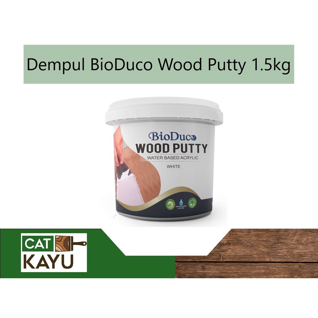 Jual Dempul Kayu Bioduco Wood Putty Campuran Air Can 1500 gram woodputy ...
