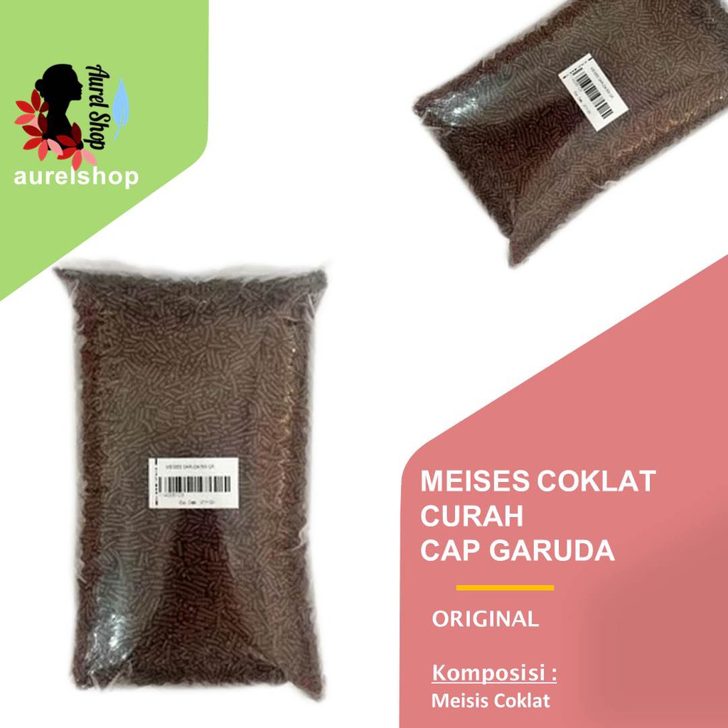 Jual CAP GARUDA Meises Coklat kemasan 1 kg | Shopee Indonesia
