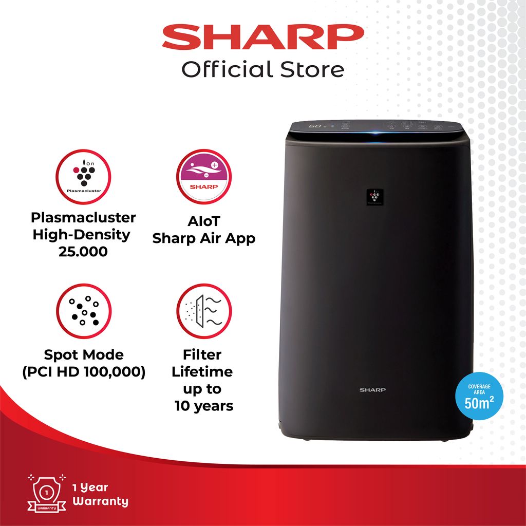 Jual Sharp Air Purifier Humidifier KI N40Y H (Black) | Shopee Indonesia
