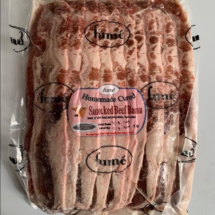 Jual Daging Asap - Fume Smoked Beef Bacon / Daging Sapi Asap Frozen ...