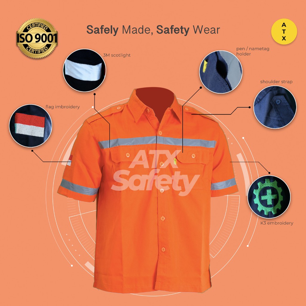 Jual Wearpack Safety ATX/ Atasan Safety / Kemeja Safety / Seragam ...