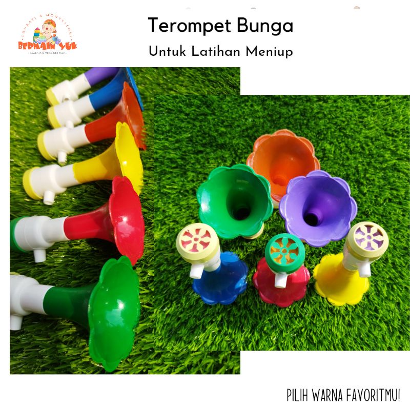 Jual Bermainyuk - Terompet Bunga Trompet Mainan Latihan Meniup Peluit ...