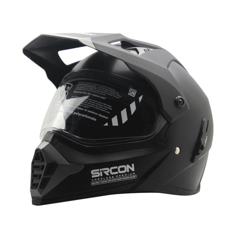 Jual Cargloss Sircon Supermoto Helm Full Face - Deep Black SG | Shopee ...
