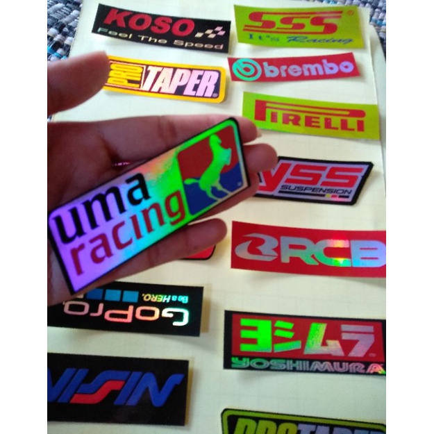 Jual Stiker motor hologram uma racing BRT fdr tk racing | Shopee Indonesia