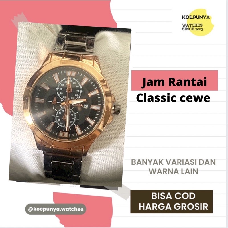 Jual Jam Tangan rantai klasik cewe wanita Elegant | Shopee Indonesia