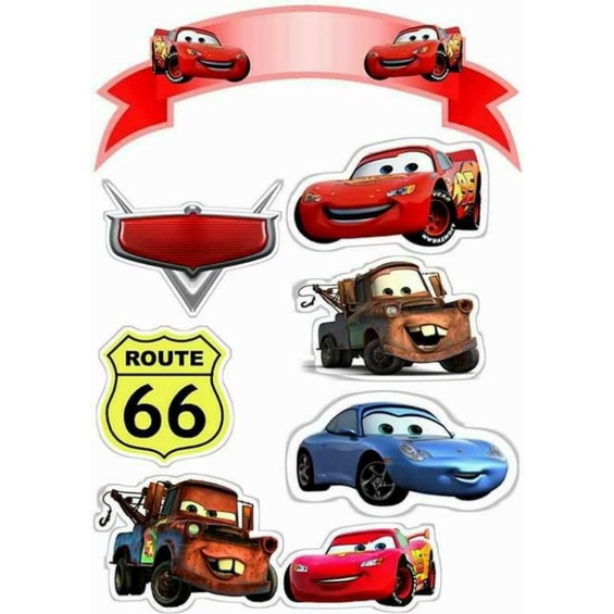 Jual Topper Cake kue Cars mobil free custom nama dan ucapan | Shopee ...