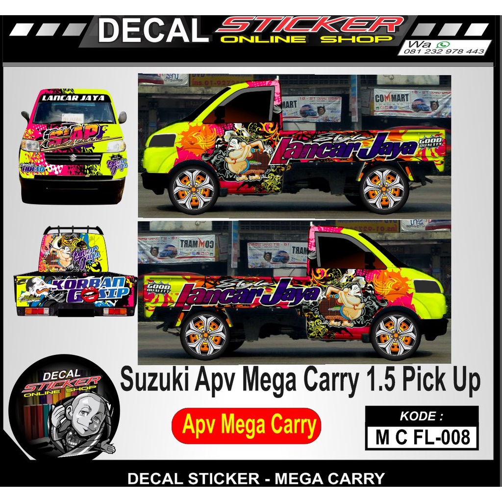 Jual stiker mobil apv pick up decal full body laminasi | Shopee Indonesia