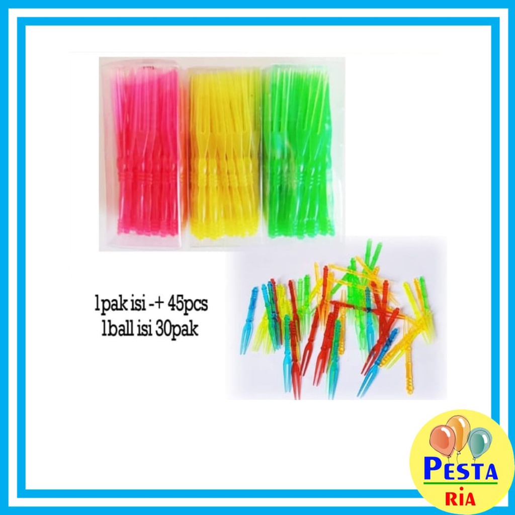 Jual Murah!! (1Pak) Garpu Kue plastik transparan, garpu plastik mini ...