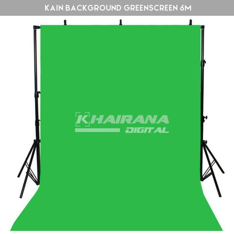 Jual Kain Background Backdrop Studio Foto -Hijau green screen- 6meter ...