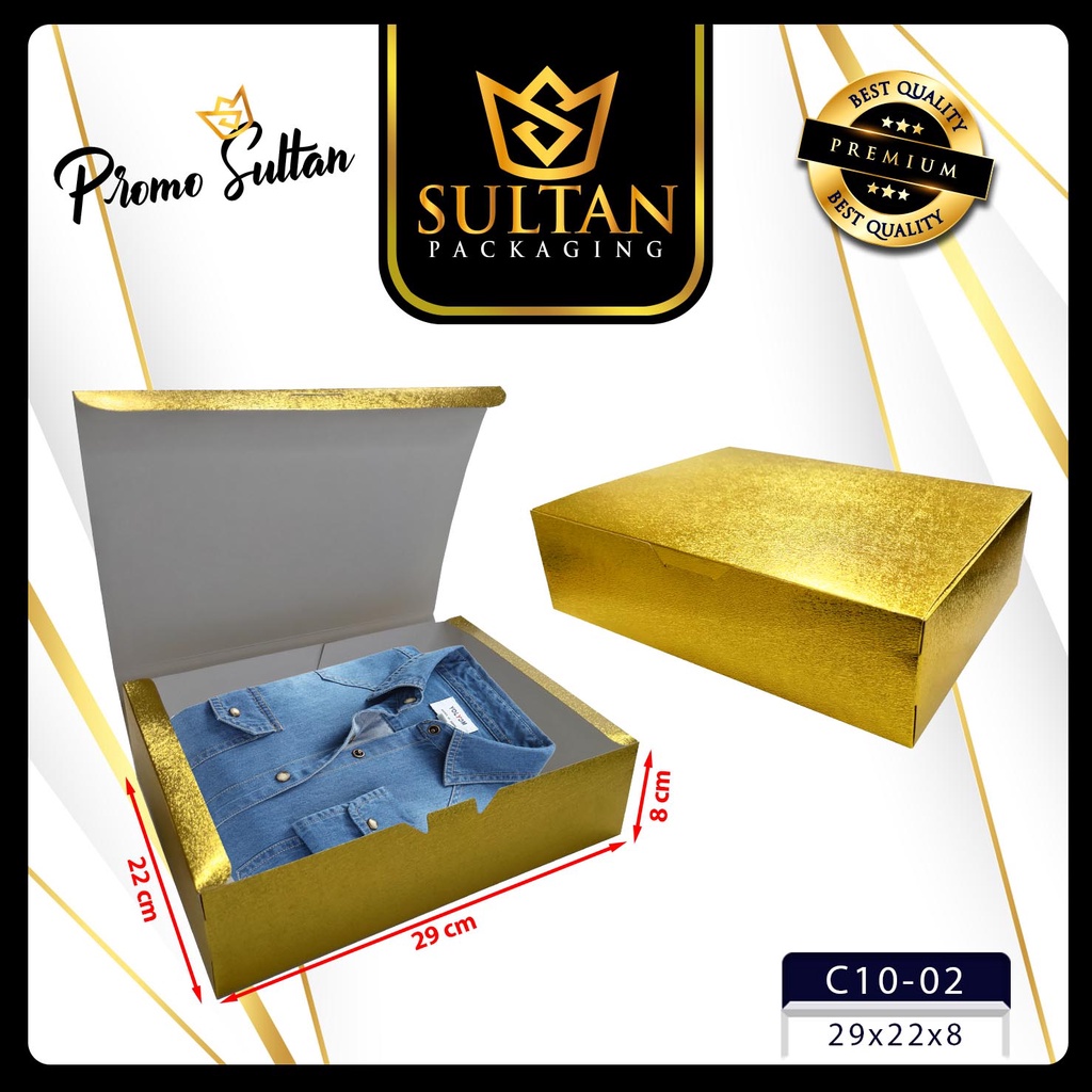 Jual SULTAN - Gift Box Gold Color | Kotak Kado Hologram Emas Premium ...