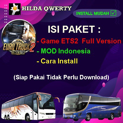 Jual ETS2 Indonesia Game Euro Truck Simulator2 MOD INDO untuk PC Laptop ...