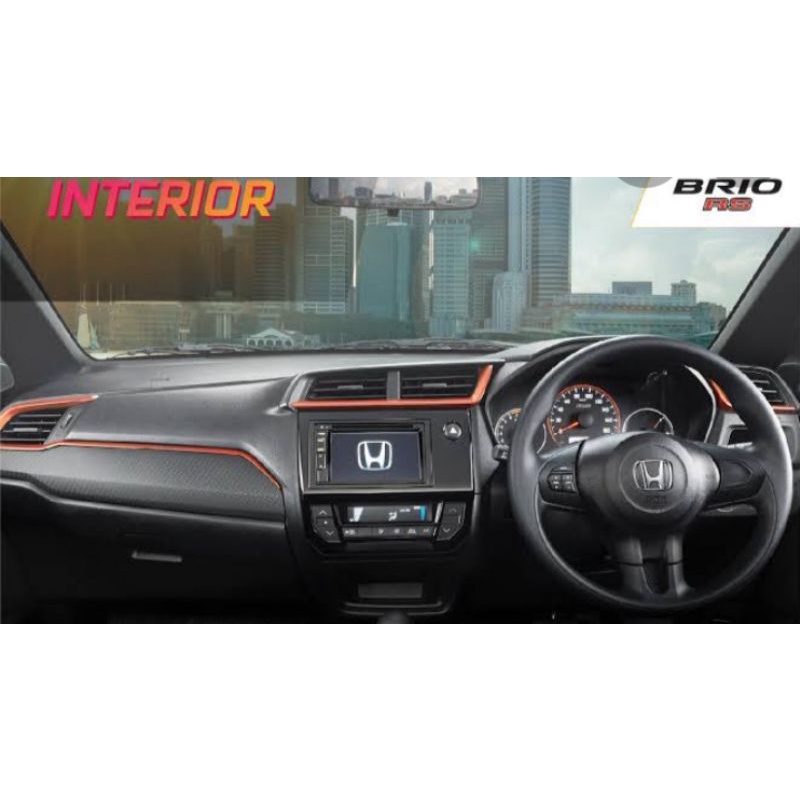 Jual Lis ornament dashboard Orange Oren metalic Honda Brio Mobilio BRV ...
