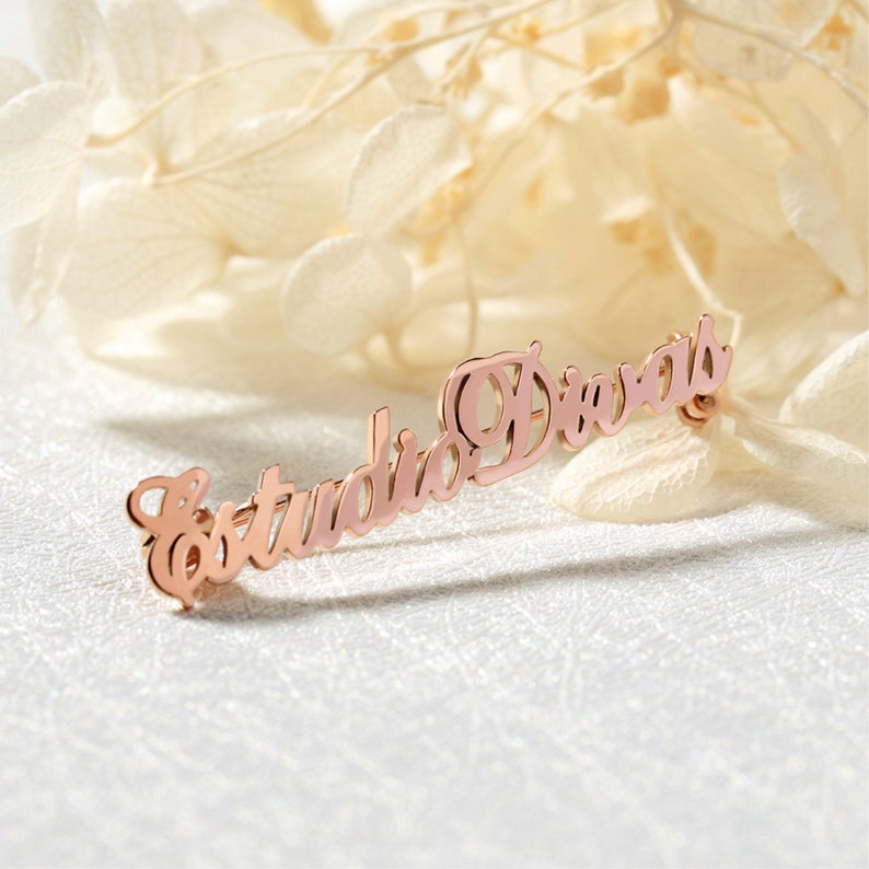 Jual Custom Handwriting Pin - Custom Accessories - Name Brooch - Lapel ...