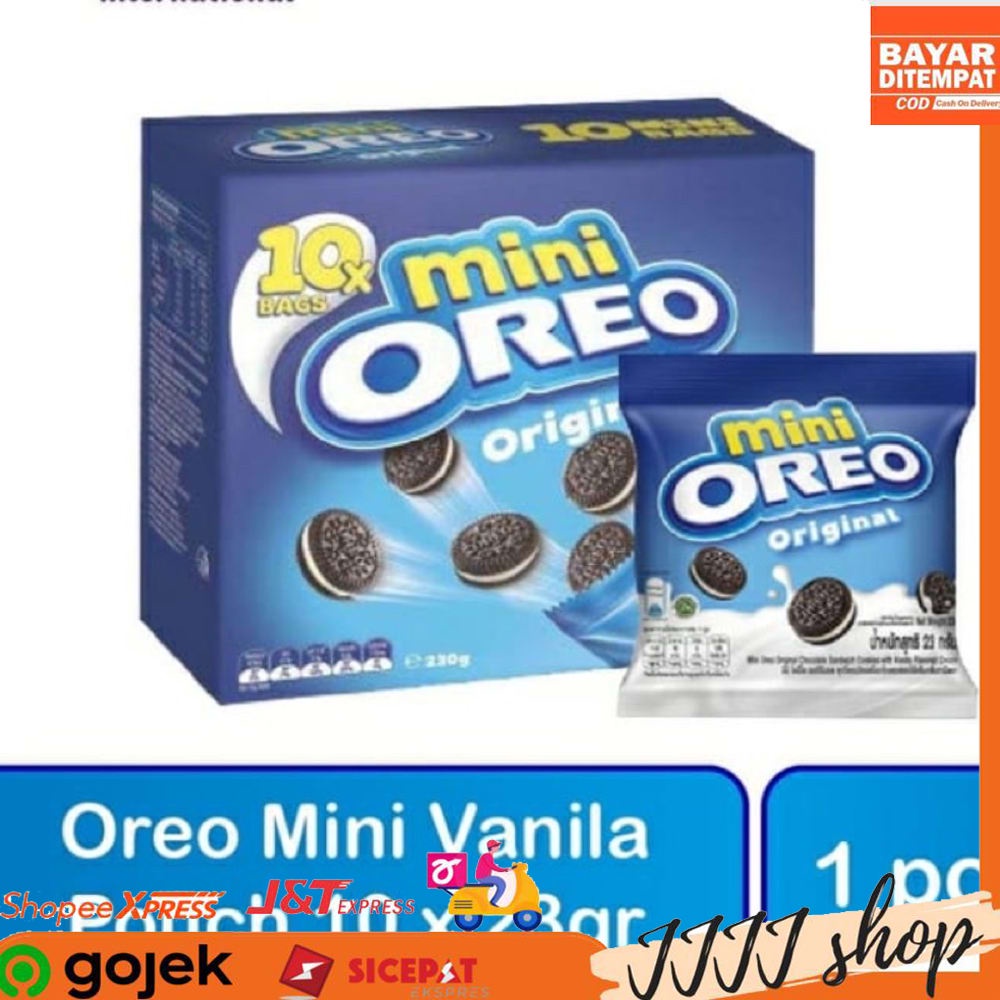 Jual Oreo Mini Biskuit Vanila Strawberry Cokelat 230gr | Shopee Indonesia