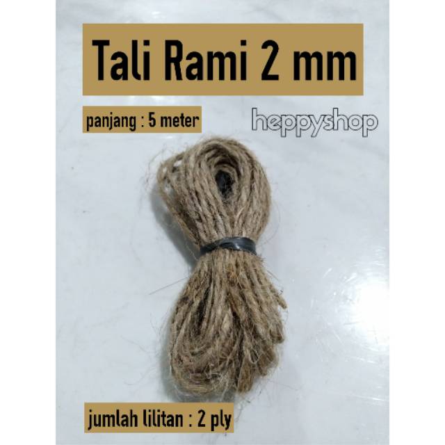 Jual Tali Rami 2 mm 5 meter, Tali Goni 2 mm, Tali Kerajinan Tangan ...