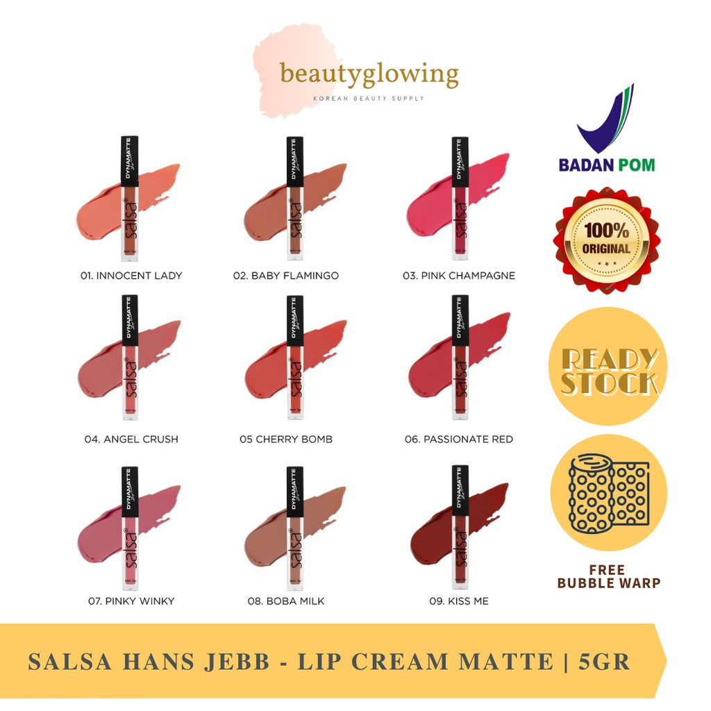 Jual [BPOM] SALSA Matte Lip Cream Dynamite | Lipstick Long Lasting ...