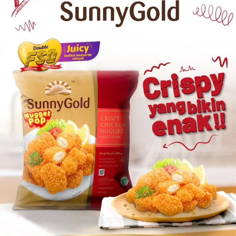 Jual Frozen Bandung Nuget Crispy Pop Sunny Gold 500gr | Shopee Indonesia