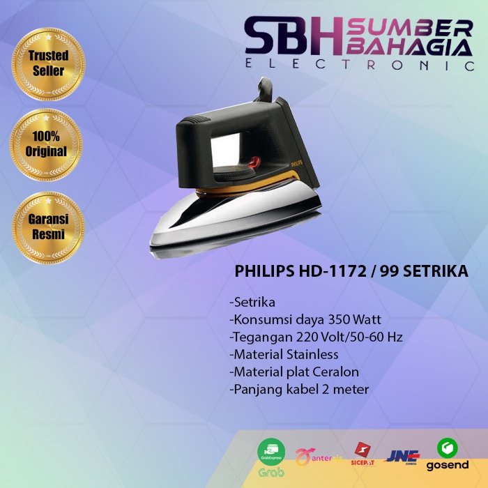 Jual PHILIPS HD-1172 / 99 SETRIKA (NEW) (KHUSUS BANDUNG) | Shopee Indonesia
