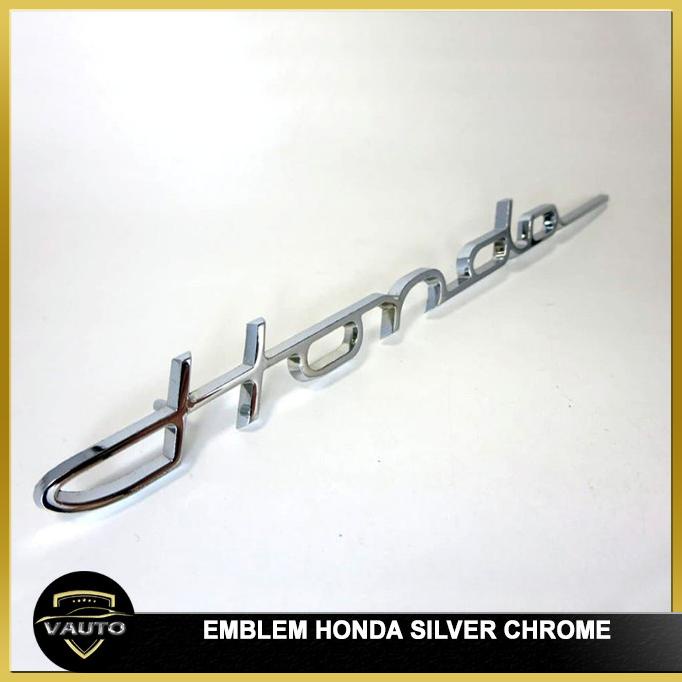 Jual Emblem Tulisan Honda Emblem Honda Silver | Shopee Indonesia