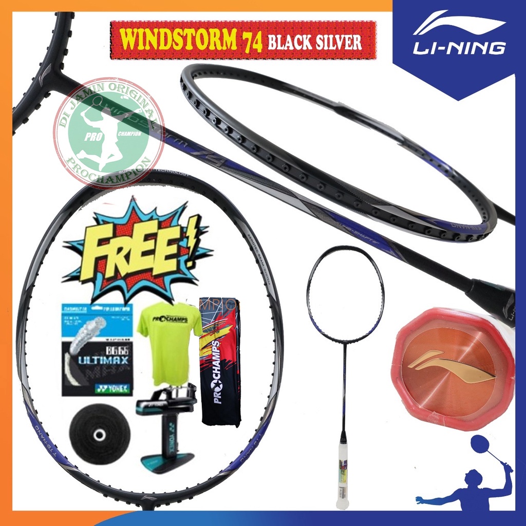 Jual Lining Windstorm 74 Raket Badminton Original (Paket Ultimax ...