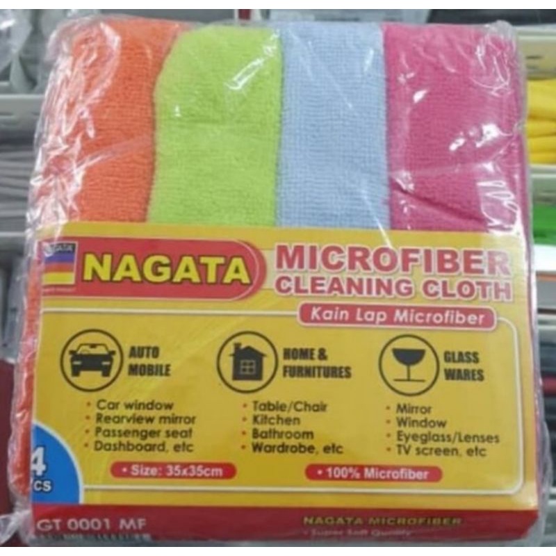 Jual NAGATA : KAIN LAP / HANDUK MICROFIBER 35 X 35 CM (4 PCS) | Shopee ...