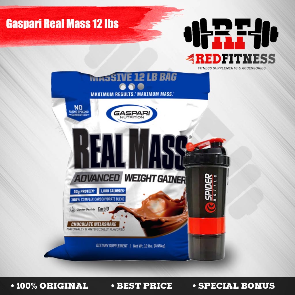 Jual Gaspari Nutrition Real Mass Gainer 12 lbs Susu Weight Gainer 12lbs ...