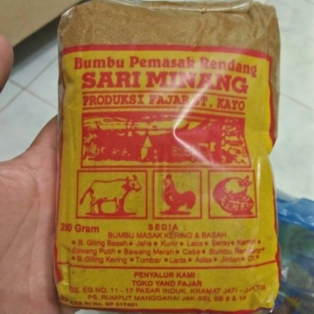 Jual Bumbu masak rendang asli padang 250 gram | Shopee Indonesia