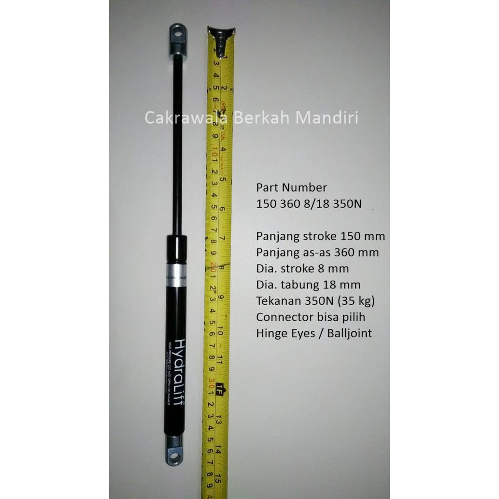 Jual danies127 Gas Spring Hidrolik 360 mm 350N merk Hydralift Ori keren ...