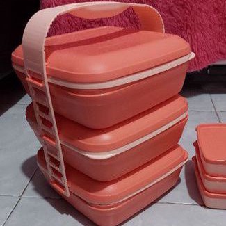 Jual Rantang 3 susun trio picnic 1,5 liter tuperware set | Shopee Indonesia