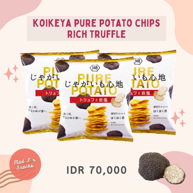Jual Koikeya Pure Potato Chips Rich Truffle | Shopee Indonesia