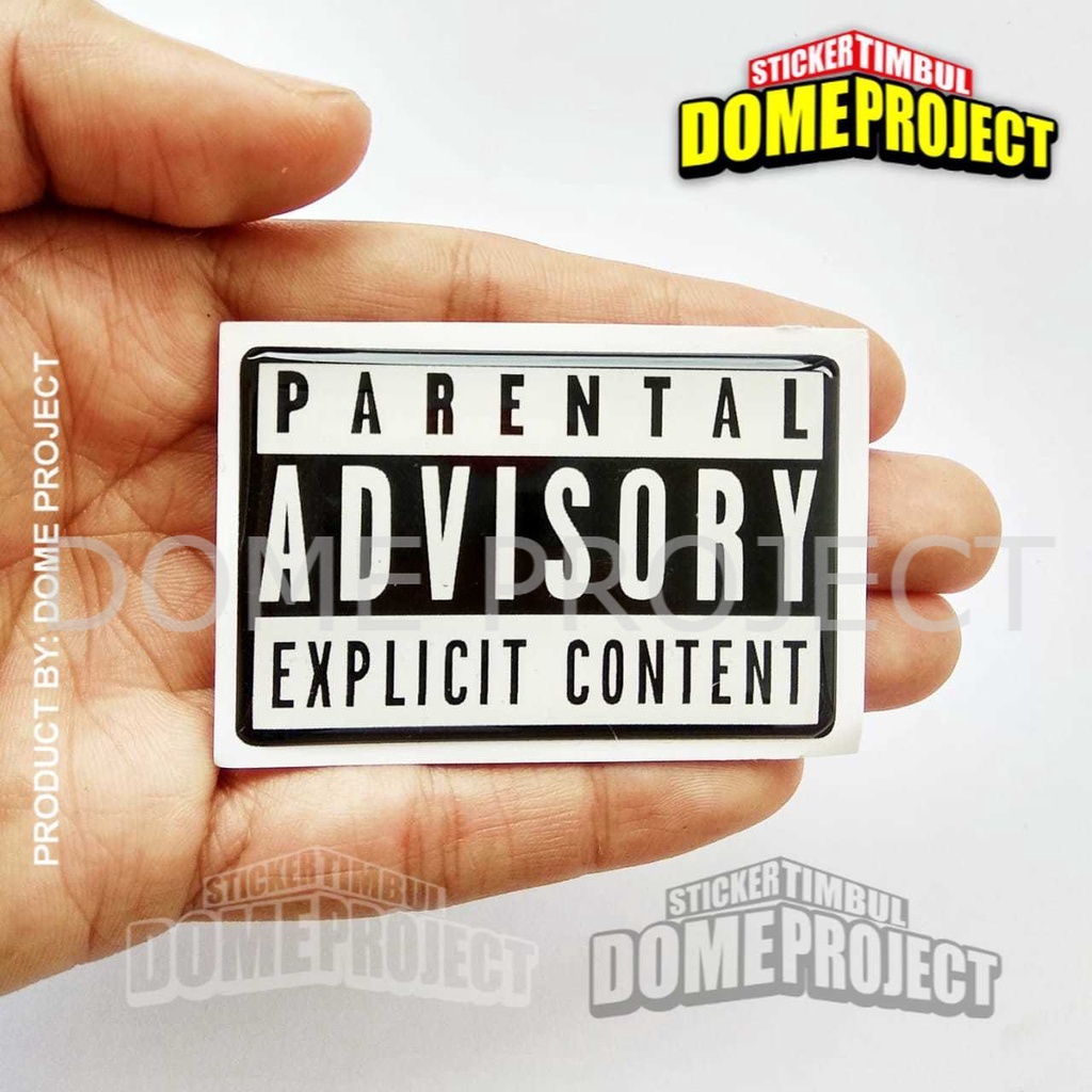 Jual Stiker warning Parental Advisory Timbul Lentur | Shopee Indonesia