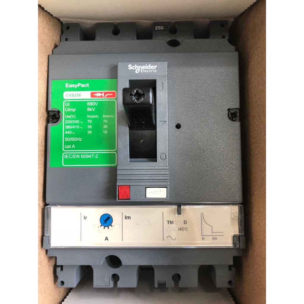 Jual SCHNEIDER MCCB 36KA CVS250F 3P 250A TMD LV525333 | Shopee Indonesia